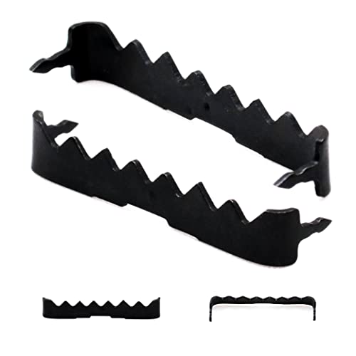 Sawtooth Picture Hangers - 100 Pack - Black Sawtooth Picture Hangers No Nail - 1 3/4 Inch Sawtooth Hangers