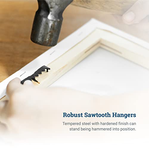 Sawtooth Picture Hangers - 100 Pack - Black Sawtooth Picture Hangers No Nail - 1 3/4 Inch Sawtooth Hangers