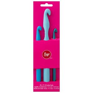 boye 3399101000 ergonomic crochet hook set, size l p q