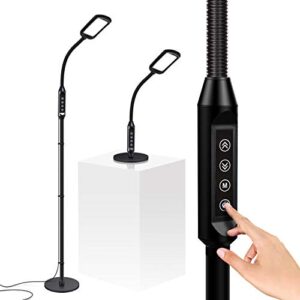 brightech litespan 2-in-1 led floor & desk lamp, adjustable height, shades, neck, esthetician light for lashes, portable gooseneck standing lamp for living room, dorm, table