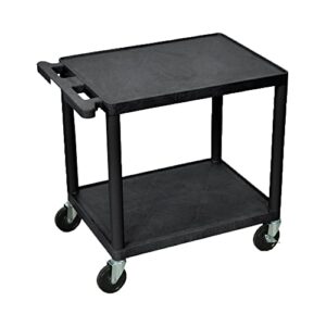 luxor lp26-b 26″ h av cart – two shelves