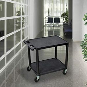 Luxor LP26-B 26" H AV Cart - Two Shelves