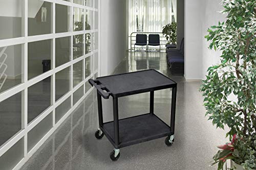 Luxor LP26-B 26" H AV Cart - Two Shelves