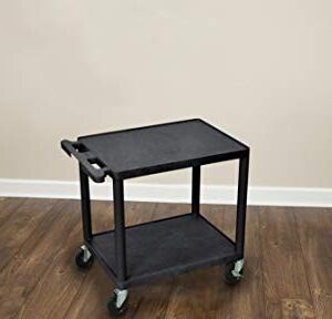 Luxor LP26-B 26" H AV Cart - Two Shelves