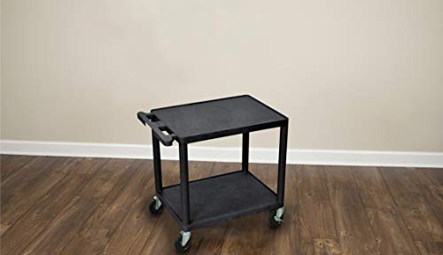 Luxor LP26-B 26" H AV Cart - Two Shelves