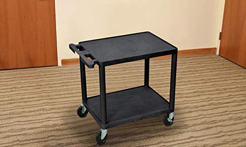 Luxor LP26-B 26" H AV Cart - Two Shelves