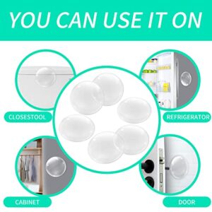 Door Stopper Wall Protector 2" (6 PCS) Silicone Wall Protectors from Door Knobs Door Knob Wall Protector Protects Every Wall Surface (Clear(6pcs))