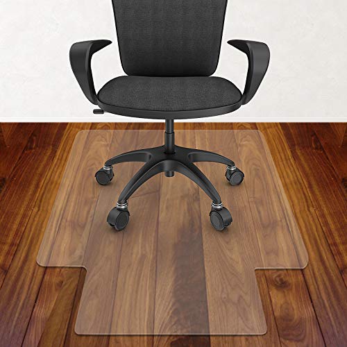 Azadx Office Chair Mat for Hardwood Floor and Tile Floor 30 x 48'', Plastic Mat for Office Chair Easy Glide on Hard Floors, Clear Desk Chair Mat for Wood Floors Heavy Duty