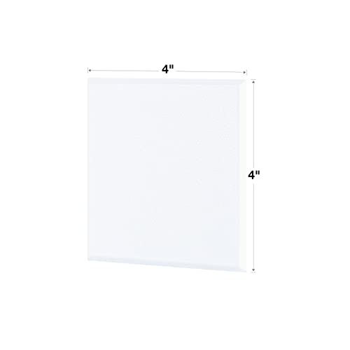 HOME MASTER HARDWARE Self Adhesive Wall Protector Square 4 inch, 10 Pack Door Handle Wall Shield Guard Door Stop, Rigid Vinyl Wall Protection Pad White 10 Pack