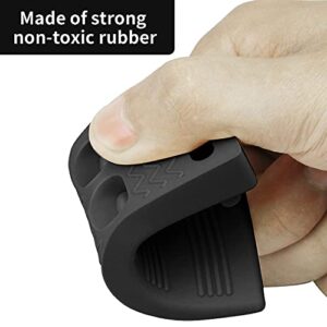 Door Stop Wedge Stopper Rubber Silica Gel Flexible Non Scratching Door Holder - Smart Stackable Slip-Resistant Design (Black)