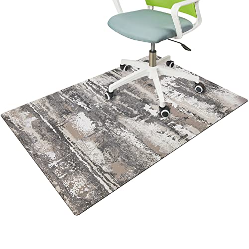 U'Artlines Abstract Collection Home Office Chair Mat for Hardwood Floor Anti-Slip Desk Chair Mat Non-Curve Floor Protectors for Rolling Chairs (Aahus, 36" X 48")