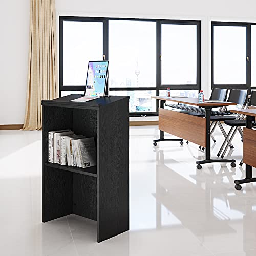 Panana Podium Stand - Portable Podium Stand Hostess Stand Reception Desk with Adjustable Shelf, Pulpits for Churches, Lectern Podium for Classrooms, Office, Conference, Auditorium, Restaurant