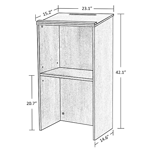 Panana Podium Stand - Portable Podium Stand Hostess Stand Reception Desk with Adjustable Shelf, Pulpits for Churches, Lectern Podium for Classrooms, Office, Conference, Auditorium, Restaurant