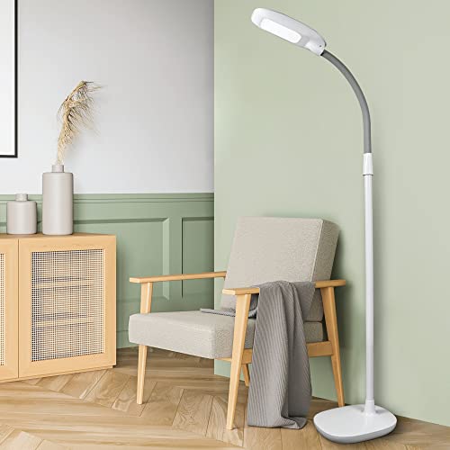 OttLite LED Floor Lamp with ClearSun LED Technology - Adjustable Height, Touch Controls & 3 Brightness Settings, Natural Lighting - Floor Lamp for Living Room, Bedroom, Crafting, Dorms & Reading