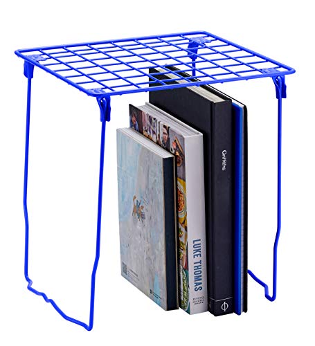 LockerMate Stac-A-Shelf Locker Shelf, Stackable, Extra Tall, Fits Standard Size School Lockers, Blue