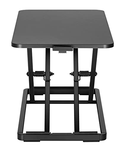 Mount Plus KBT10 Ultra Slim 24" Laptop, Keyboard and Mouse Stand | Sit Stand Adjustable Riser for Standing Desks | Lifts Up to 15.6 inches in Height | 5 Height Levels Riser