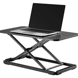 Mount Plus KBT10 Ultra Slim 24" Laptop, Keyboard and Mouse Stand | Sit Stand Adjustable Riser for Standing Desks | Lifts Up to 15.6 inches in Height | 5 Height Levels Riser