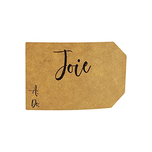 French Natural Kraft Charming Christmas Holiday Gift Tag Stickers 2 x 3 Inch 100 Total Labels