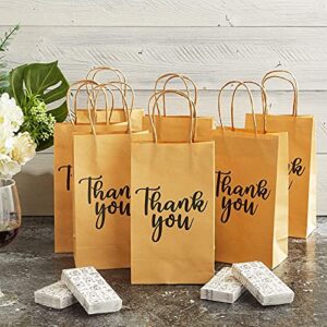 Sparkle and Bash Thank You Party Favor Kraft Bags (9 x 5.3 x 3.15 in, 100 Pack)