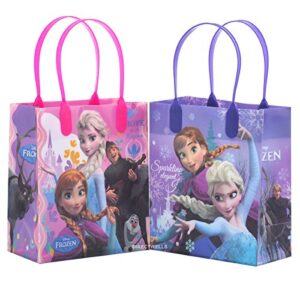 disney frozen elegant and premium quality party favor reusable goodie small gift bags 12 (12 bags)