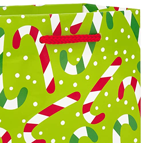 Image Arts 5" Small Holiday Gift Bags, Peppermint (Pack of 10)