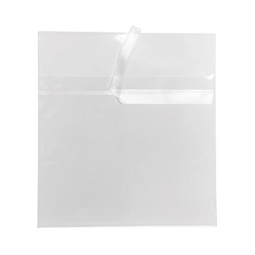 Progo CD Jewel Case Sleeves, 6 1/8 x 5 1/8 Inches Crystal Clear Self-Seal Resealable OPP Cellophane Poly Bags, 100 pieces. Food Grade, Fits One 10.4mm Standard CD Jewel Cases and more.