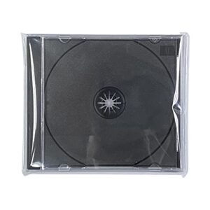 Progo CD Jewel Case Sleeves, 6 1/8 x 5 1/8 Inches Crystal Clear Self-Seal Resealable OPP Cellophane Poly Bags, 100 pieces. Food Grade, Fits One 10.4mm Standard CD Jewel Cases and more.