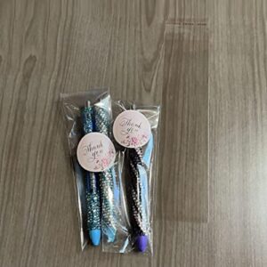 Long Resealable Cellophane Bags 2x8" 200pcs Skinny Clear Cello Baggies Self Sealing OPP Poly Bags 2 Mil for Pretzel Rods Packaging ICY Candy Candle Golf Balls Pen Gifts (5 Sizes to Choose from)