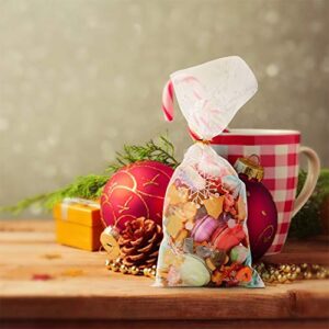 CCINEE Snowflake Treat Bag,Christmas Cellophane Bag with Twist Ties Candy Cookie Bags for Party Supplies,120PCS