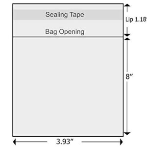 Delatanus 150 PCS 4''x 8'' Clear Cellophane Cello Bags,Thick 1.5-Mil Poly Bag