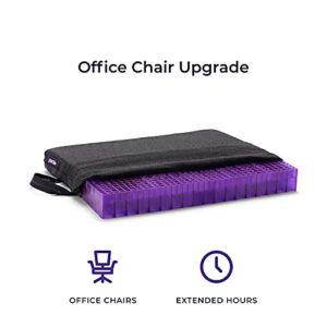 Purple Double Seat Cushion | Pressure Reducing Grid Designed for Ultimate Comfort | Designed for Office Chairs | Made in The USA