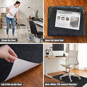 Sycoodeal Office Chair Mat,Computer Gaming Desk Chair Mat,Carpet for Hard Wood & Tile Floor,Large Anti-Slip Floor Protector Rug,Anti-Slip Home Chair Mat,Easy to Clean,48" X 36" Black