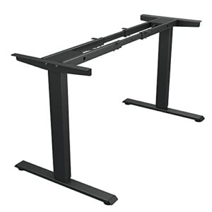 topsky dual motor electric adjustable standing computer desk for home and office (black frame only)