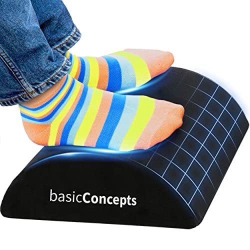 Foot Rest for Under Desk at Work (Soft but Firm), Ergonomic Office Desk Foot Rest 18" x 12", Under Desk Footrest with Washable Cover, Desk Foot Stool Work from Home Accessories