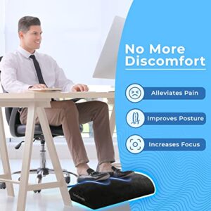 Foot Rest for Under Desk at Work (Soft but Firm), Ergonomic Office Desk Foot Rest 18" x 12", Under Desk Footrest with Washable Cover, Desk Foot Stool Work from Home Accessories