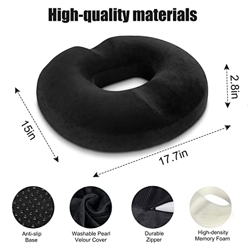 HOMCA Donut Pillow hemmoroid seat Cushion for Office Chair,Sciatica Pain Relief Pillow ​for Sitting,Premium Memory Foam Wheelchair Cushions for Pressure Relief,Tailbone Pain Car Seat Cushions