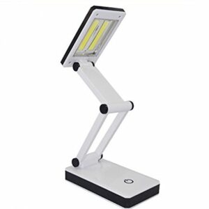 [New Version] TOMOL Super Bright COB LED Portable Desk Lamp Travel Lamp :Foldable, Touch Sensitive Control, 3 Adjustable Brightness Levels, Battery and USB Powered