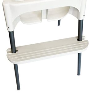 white ikea high chair foot rest, compatible with antilop chairs | adjustable, reversible & non-slip foot rest for ikea chair – made with durable polypropylene – (19.75 x 4.75 x 1” inches)