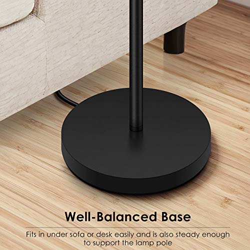 BoostArea Floor Lamp, Standing Lamp, 9W LED Floor Lamp, Energy Saving, 50,000hrs Long Lifespan, 3000K Warm White, Eye-Caring, Torchiere Floor Lamps for Bedroom, Living Room, Office, Reading, Black