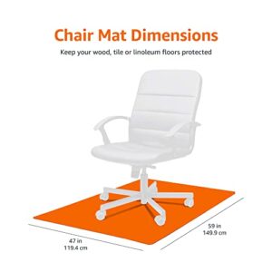 Amazon Basics Vinyl Office Chair Mat for Hard Floors, 47 x 59 Inches, Clear