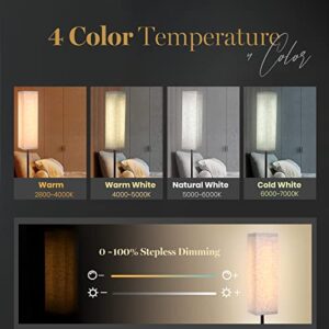 Floor Lamp for Bedroom Living Room Office with Remote Control Modern Living Room LED 4 Color Temperature & Stepless Dimmer, Standing Elegant Lamp 3000k-7000k