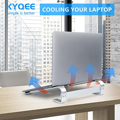 KYQEE Laptop Riser for Desk, Laptop Stand, Ergonomic Aluminum Computer Stand for Laptop, Ventilated Notebook Stand Compatible with MacBook Air Pro, Dell XPS, HP, More 11-17.3 Inches Work from Home