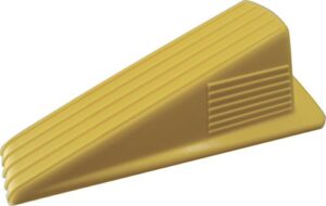 shepherd hardware available 3763 heavy duty jumbo rubber door wedge, yellow, 3-1/2″