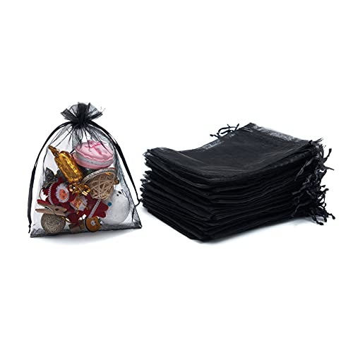 Tendwarm 50PCS 5X7 Inches Drawstring Organza Gift Bag Jewelry Favor Pouches mesh bags drawstring Candy Bags