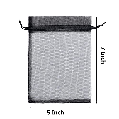 Tendwarm 50PCS 5X7 Inches Drawstring Organza Gift Bag Jewelry Favor Pouches mesh bags drawstring Candy Bags