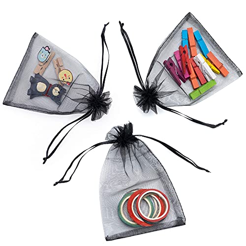 Tendwarm 50PCS 5X7 Inches Drawstring Organza Gift Bag Jewelry Favor Pouches mesh bags drawstring Candy Bags