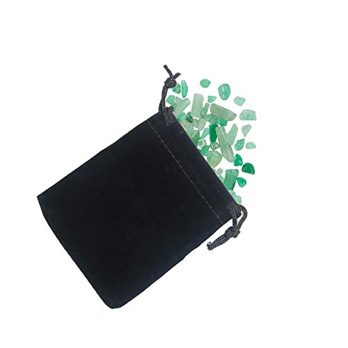 HRX Package Little Velvet Drawstring Pouches, 20pcs Black Velvet Cloth Bags for Jewelry Small Gift (3x4 inches)