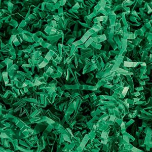 magicwater supply crinkle cut paper shred filler (1/2 lb) for gift wrapping & basket filling – green