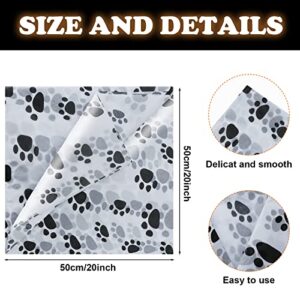 Kavoc 60 Sheets 20 x 20 Inch Dog Paw Print Tissue Paper Puppy Paws Gift Wrap Tissue for Gift Bags Wrapping Paper Rustic Art Holiday Wrapping Paper for DIY Crafts