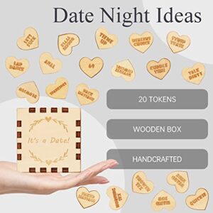 Couples Gifts Date Night Games Ideas Date Night Box Dice Cheeky Gift Date Night Fun Gag Gift, Love Box with 20 Tokens, Naughty Activity Valentine’s Adult Humor, Wedding Anniversary Birthday Gifts